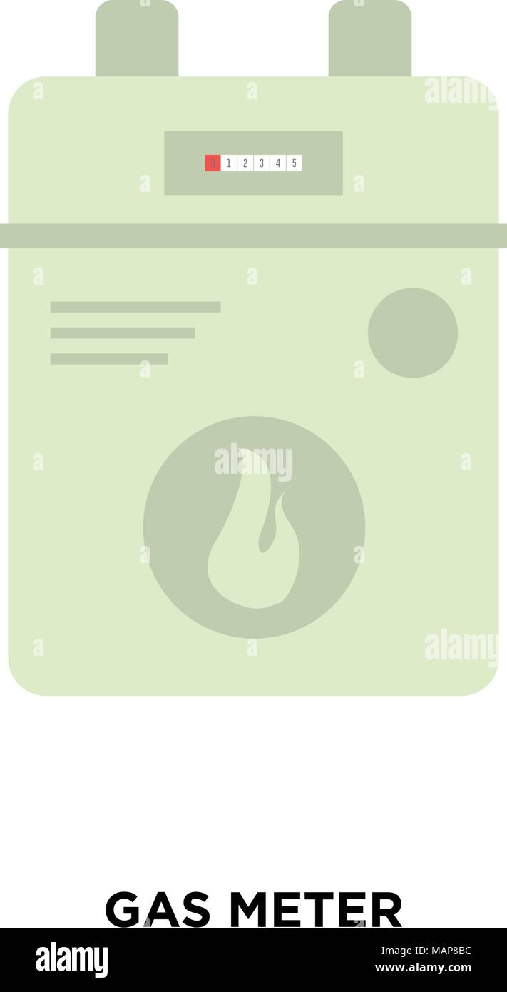 gas meter icon on white background, in mint, vector icon illustration ...