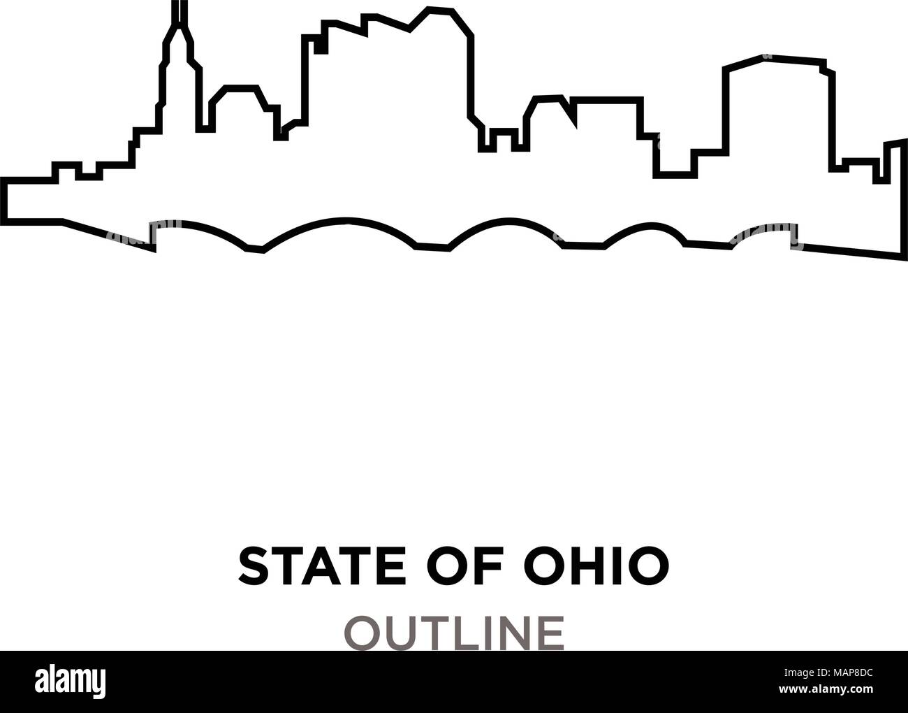 state of ohio outline on white background Stock Vector Image & Art - Alamy