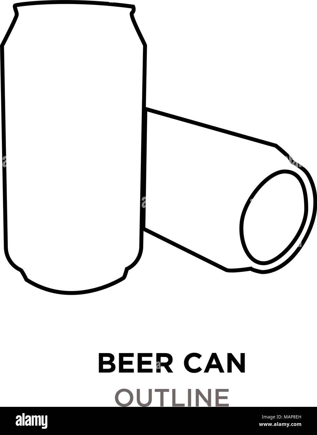 beer can outline on white background Stock Vector Image & Art - Alamy