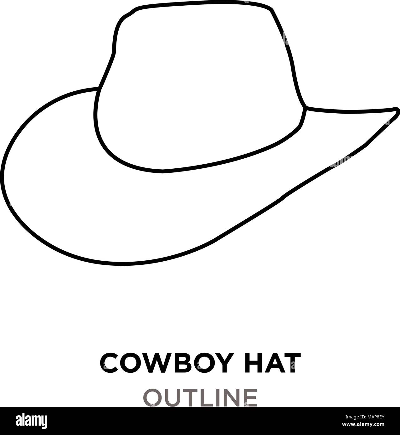 Cowboy Hat Outline