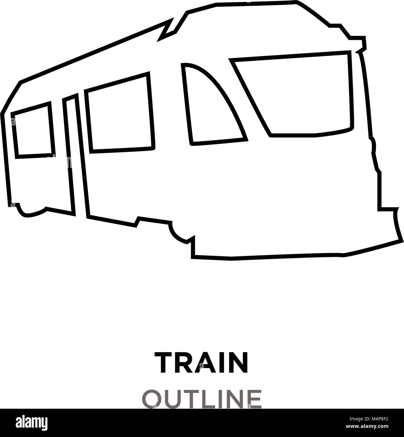 train outline images on white background Stock Vector Image & Art - Alamy