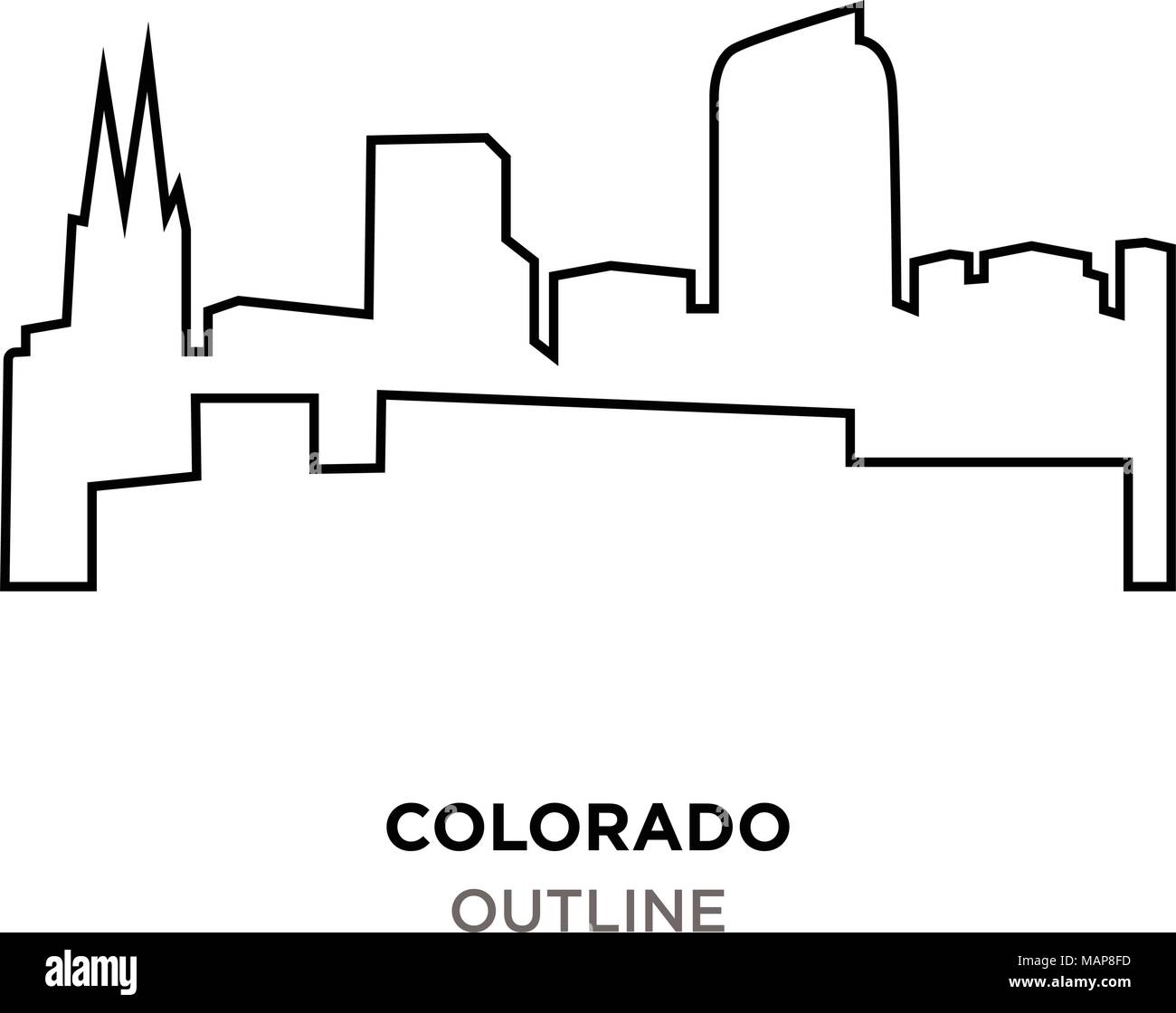 colorado outline on white background Stock Vector Image & Art - Alamy