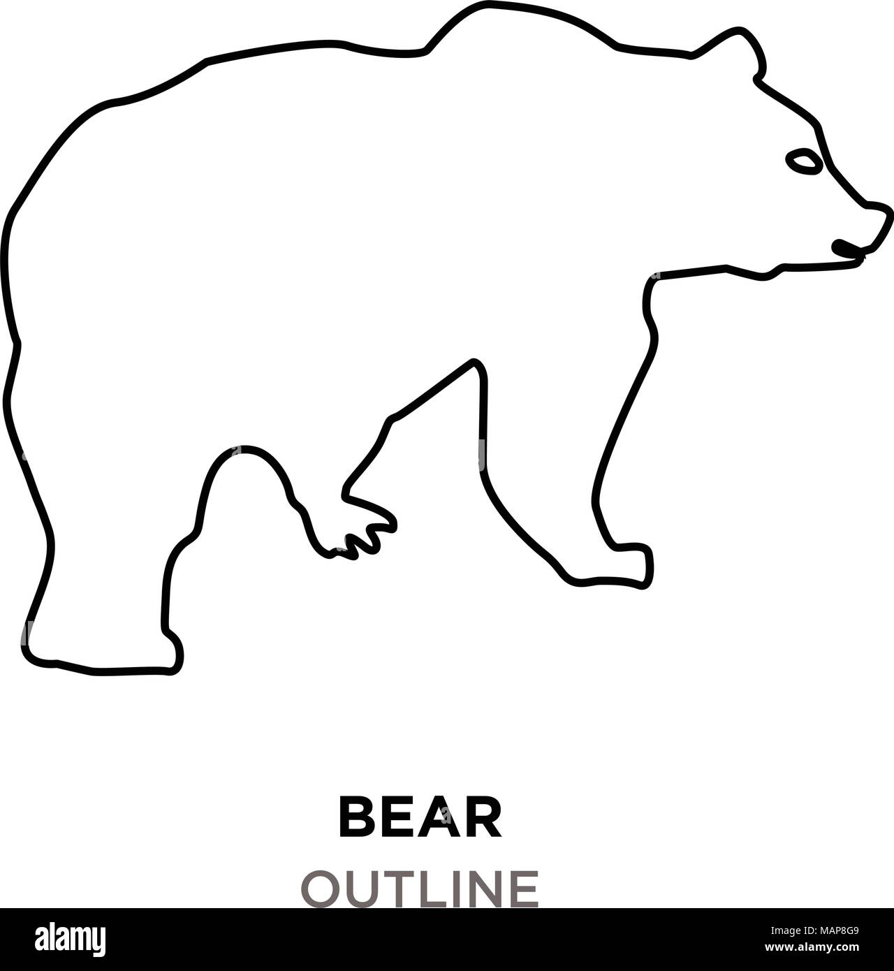 Black Bear Outline