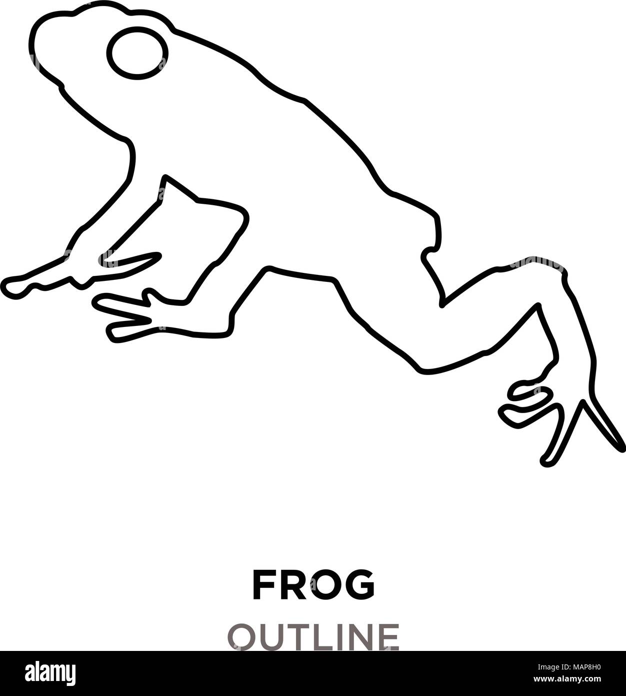 frog outline on white background Stock Vector Image & Art - Alamy