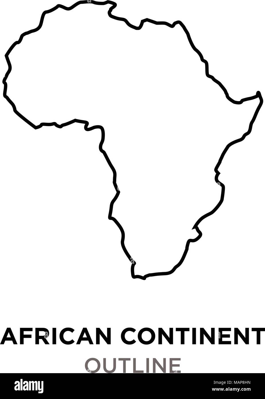 Africa Outline Black
