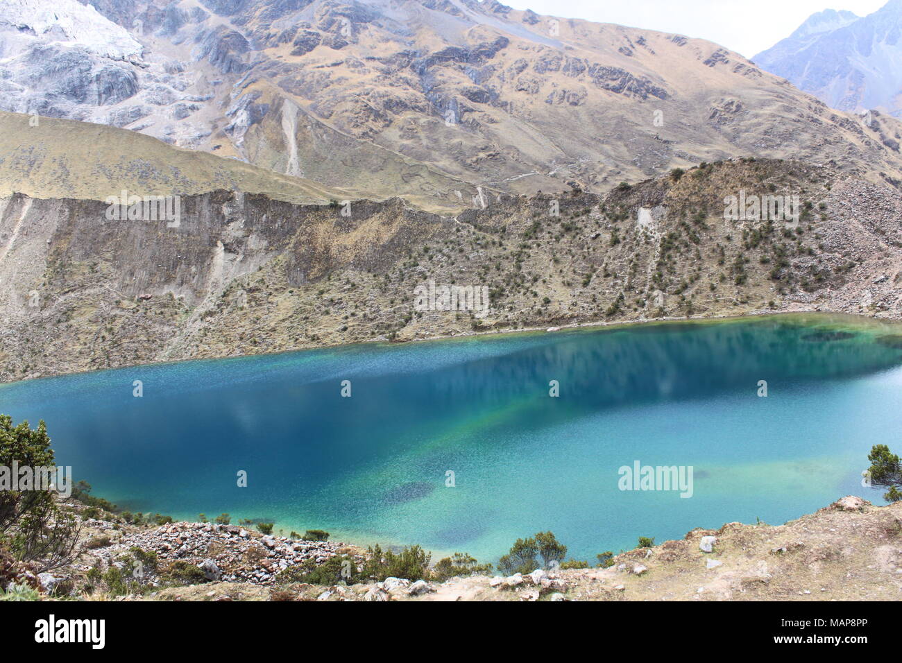Humantay lake in Peru on Salcantay mountain Stock Photo - Alamy