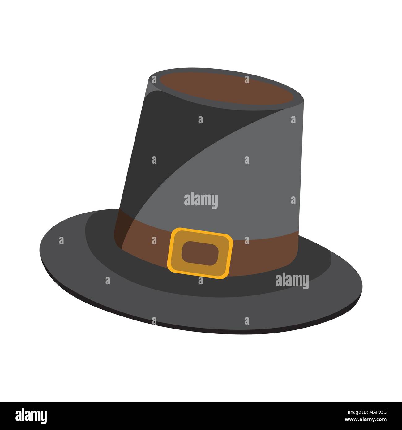 Hat icon. Cartoon style. Vector Illustration for Thanksgiving Day Stock ...