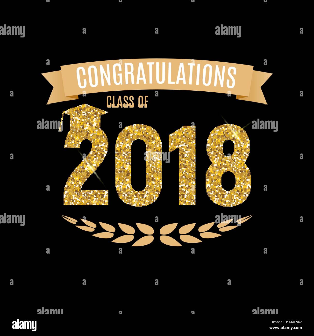 2018 graduation class Stock Vector Images - Alamy
