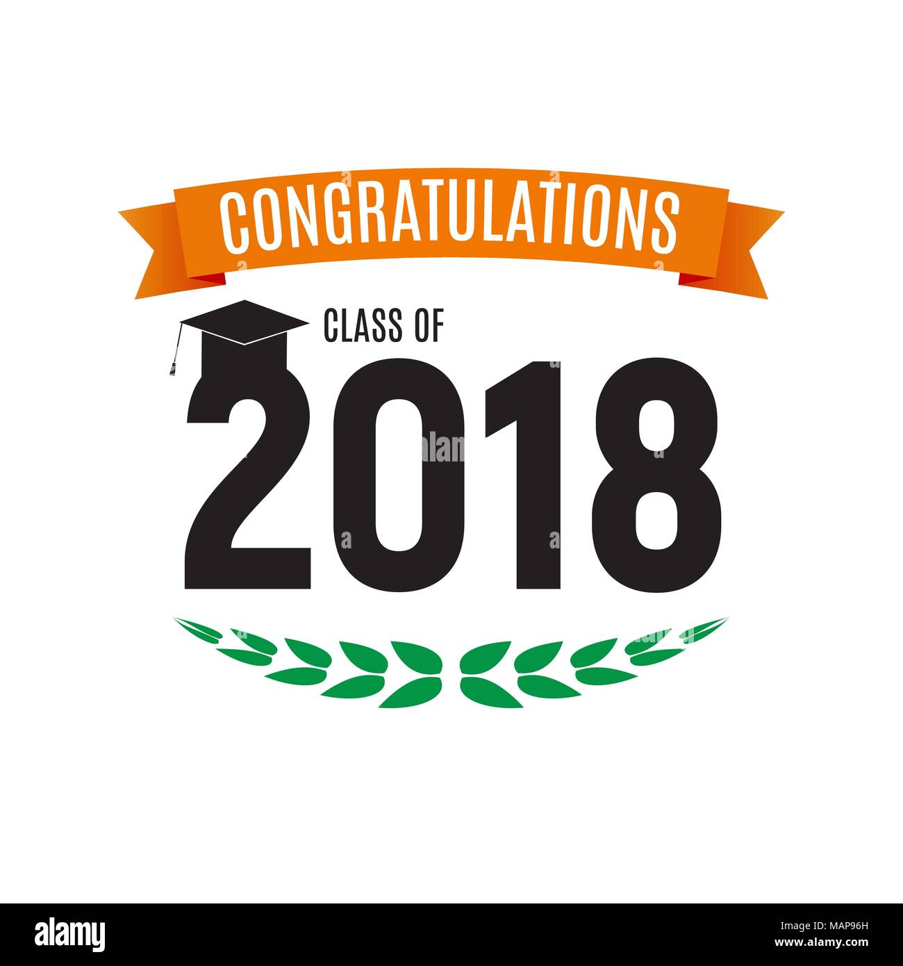 Congratulations on Graduation 2018 Class Background Vector Illustration ...