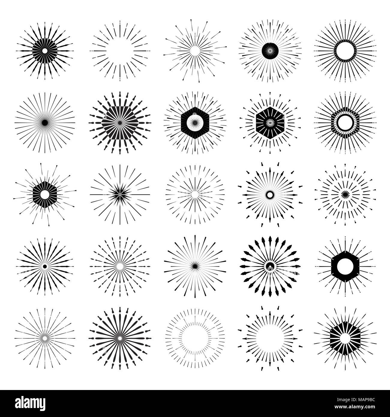 Burst shape Stock Vector Images - Alamy