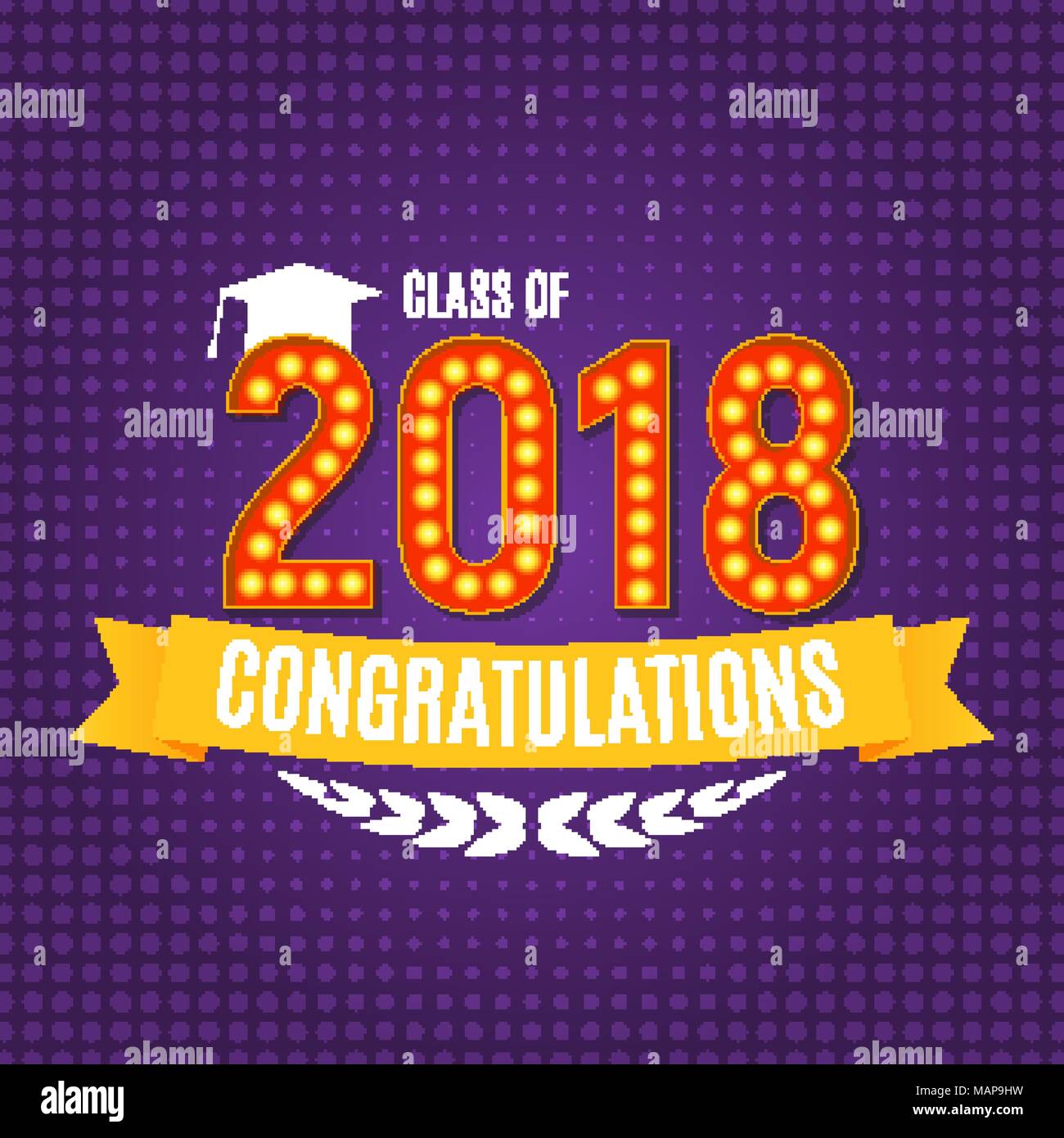 Congratulations on Graduation 2018 Class Background Vector Illustration ...