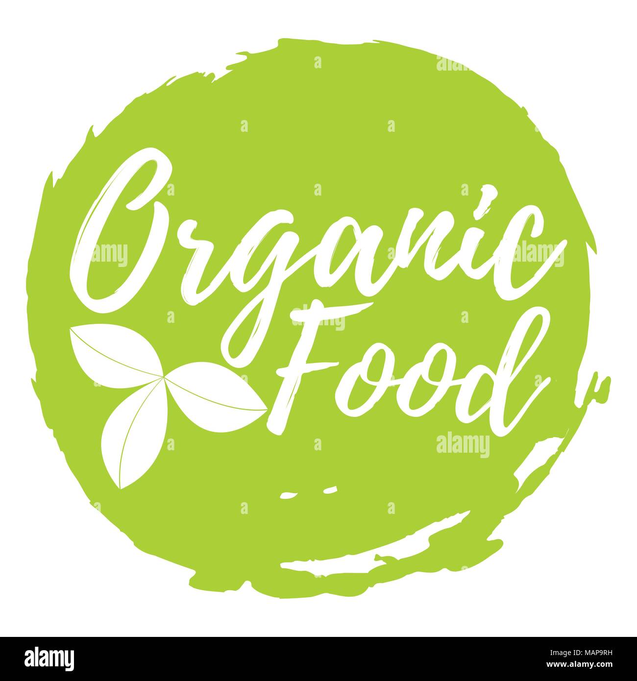Organic Food label. Font with Brush. Food Intolerance Symbols and ...