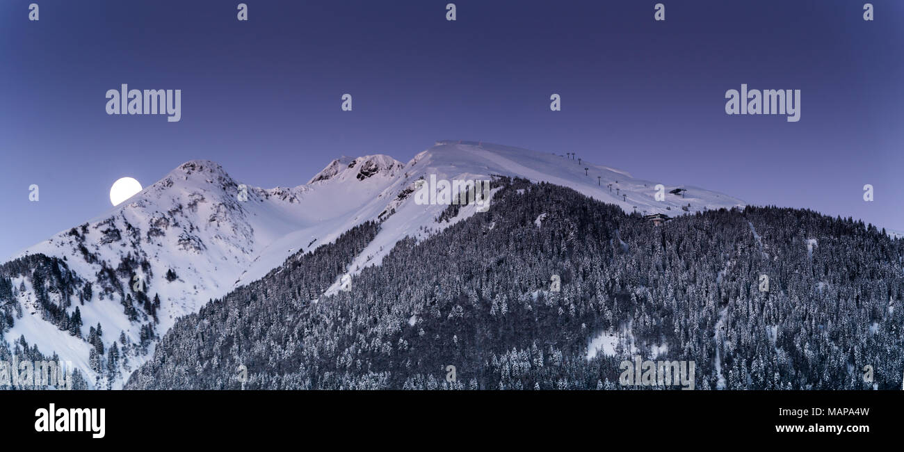 Swiss alps and full moon hi-res stock photography and images - Alamy