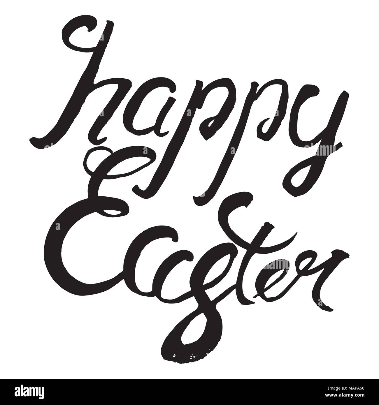Happy Easter Lettering Badge And Card For Celebration Easter Day