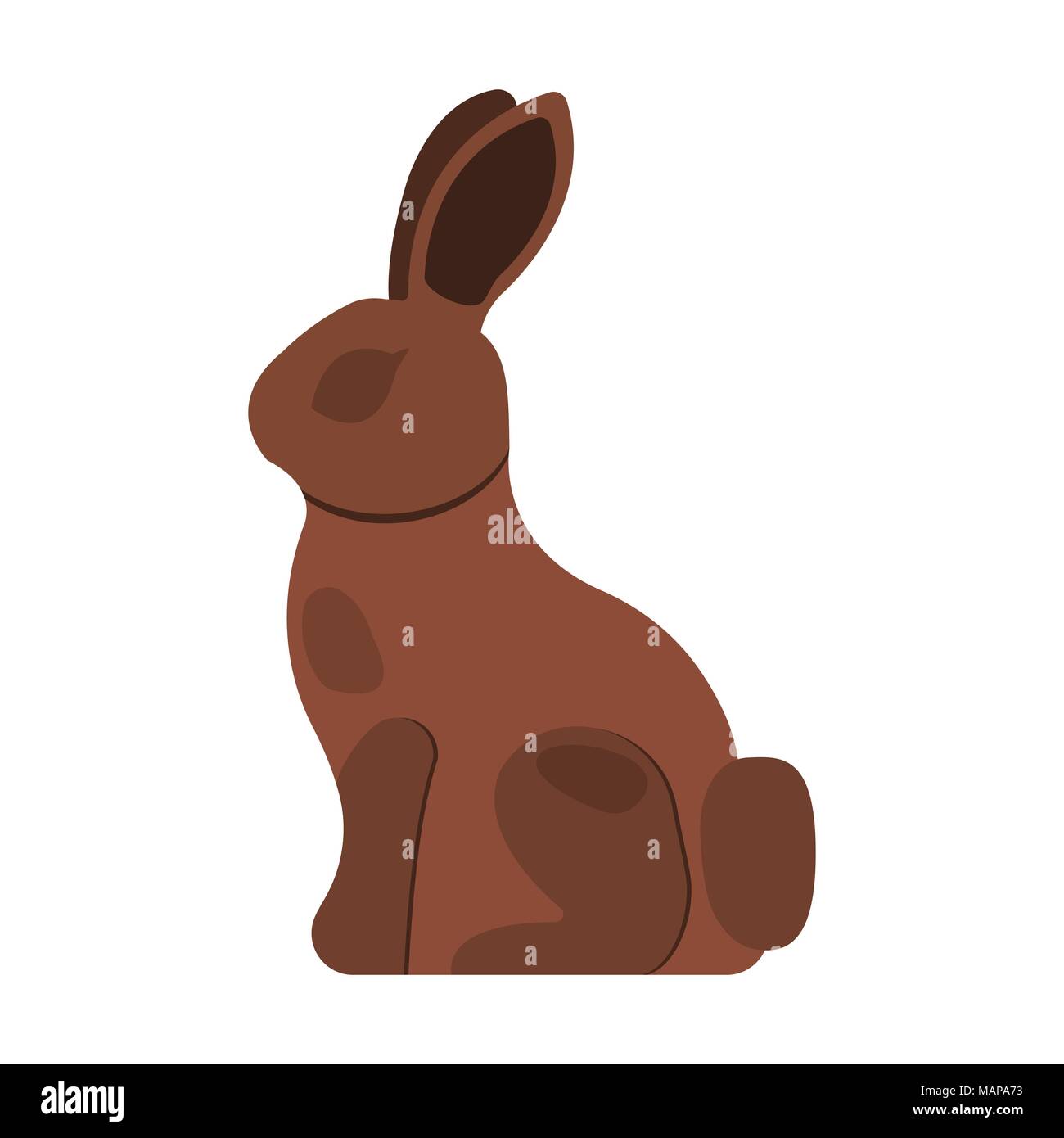 Easter Chocolate Bunny icon. Chocolate Rabbit label on white Background ...
