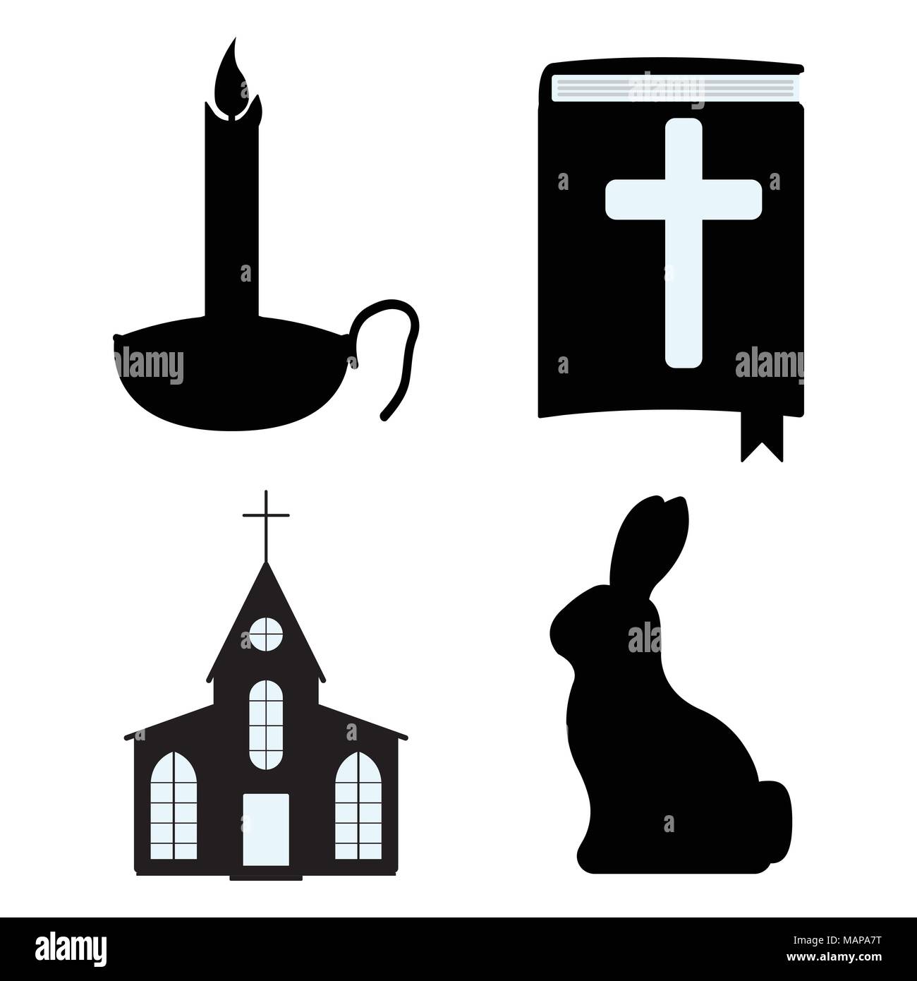 Set of Easter icon. Easter label on white Background. Simple style ...