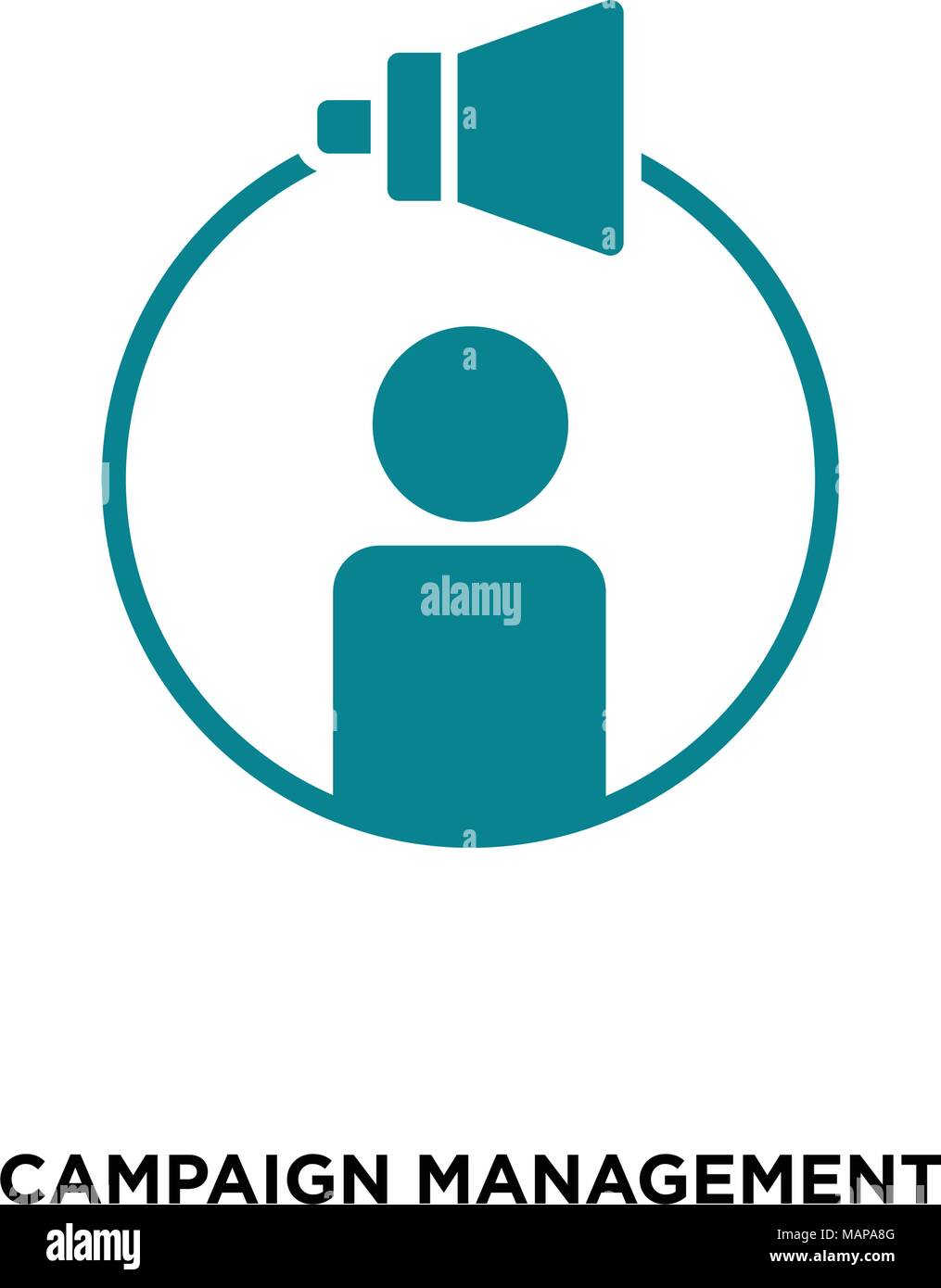 campaign management icon isolated on white background for your web ...