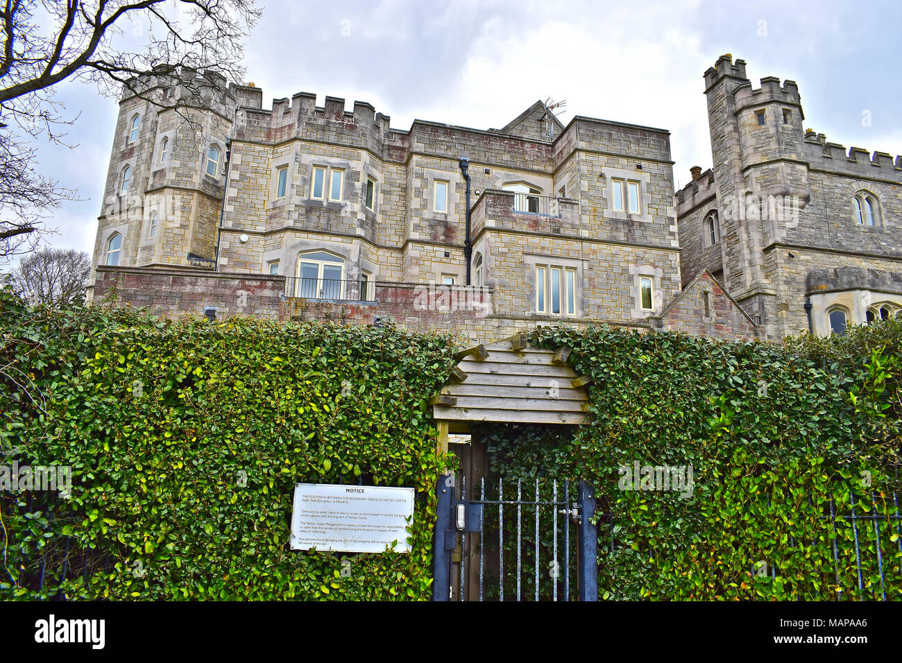 Netley Castle a former fort built for Henry VIII and now converted to ...