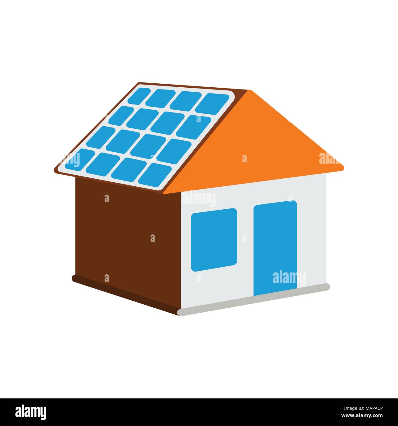 Solar house vector vectors hi-res stock photography and images - Alamy