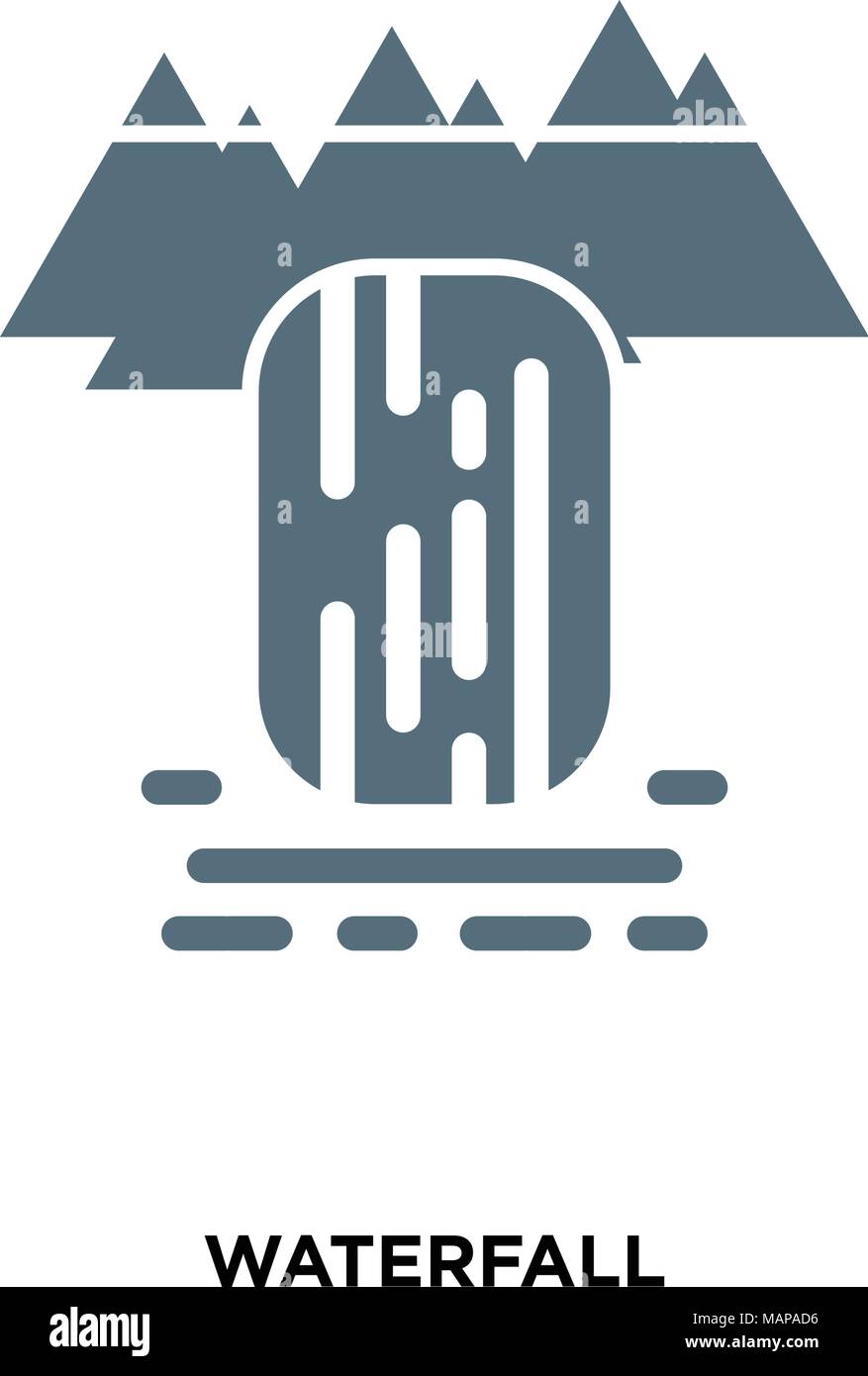 waterfall icon isolated on white background for your web, mobile and ...