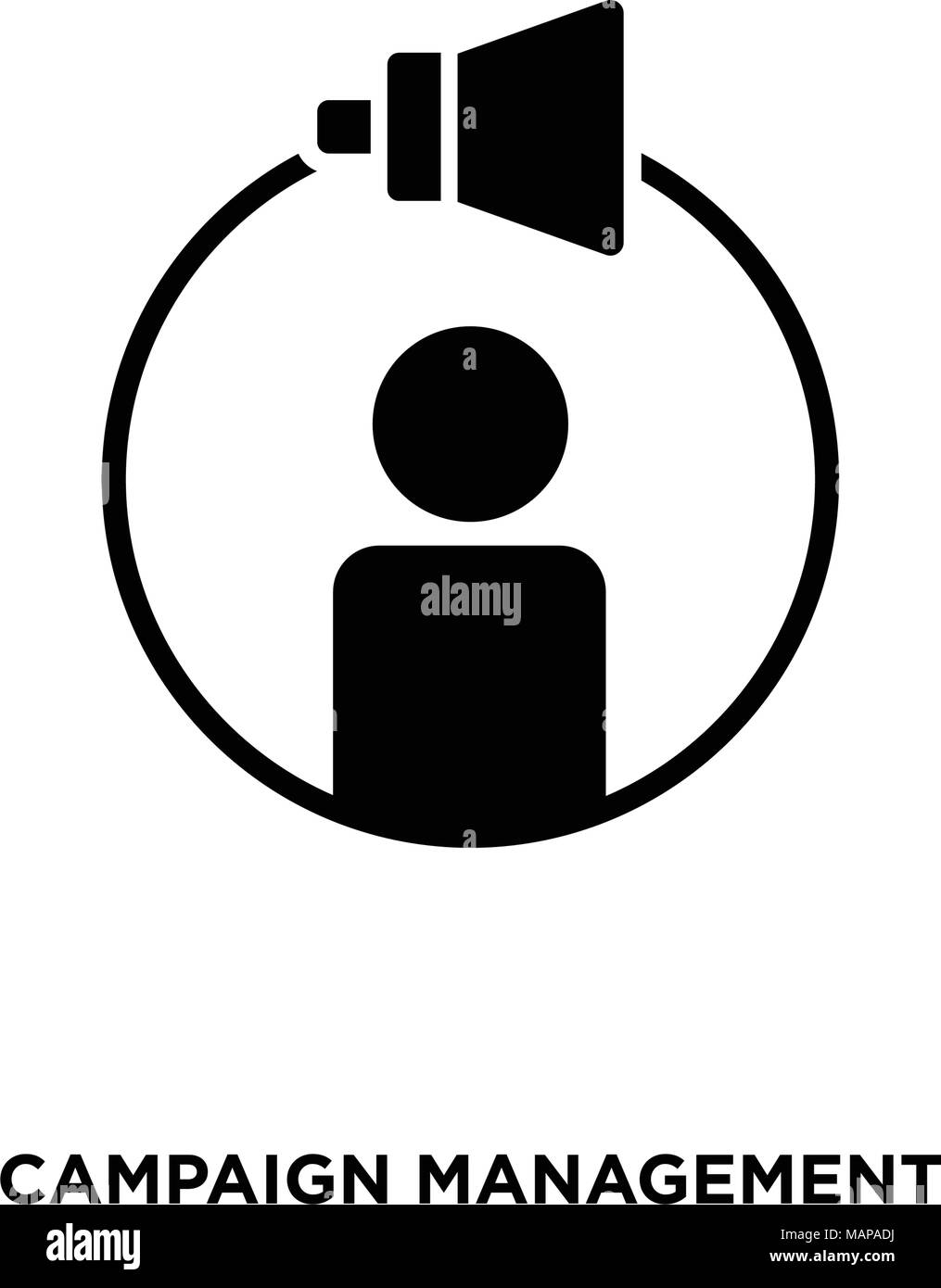 campaign management icon isolated on white background for your web ...