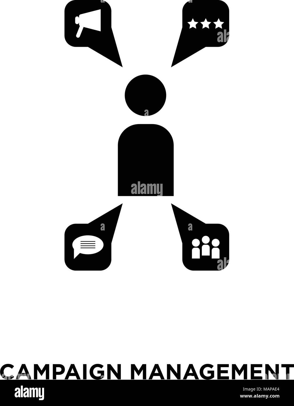 campaign management icon isolated on white background for your web ...