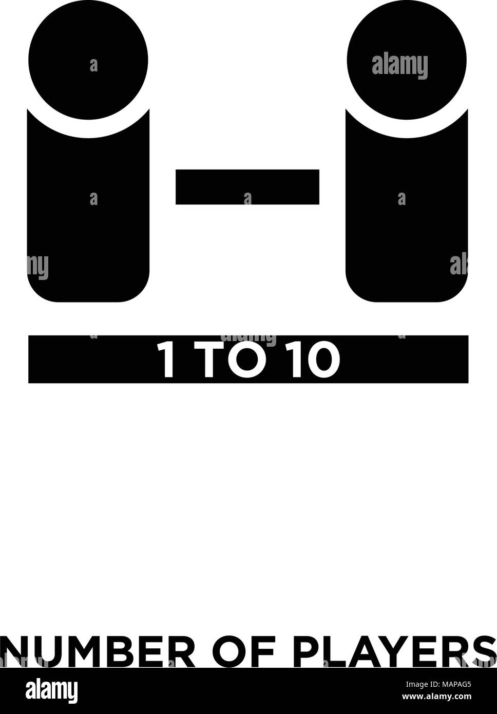 number of players icon isolated on white background for your web ...