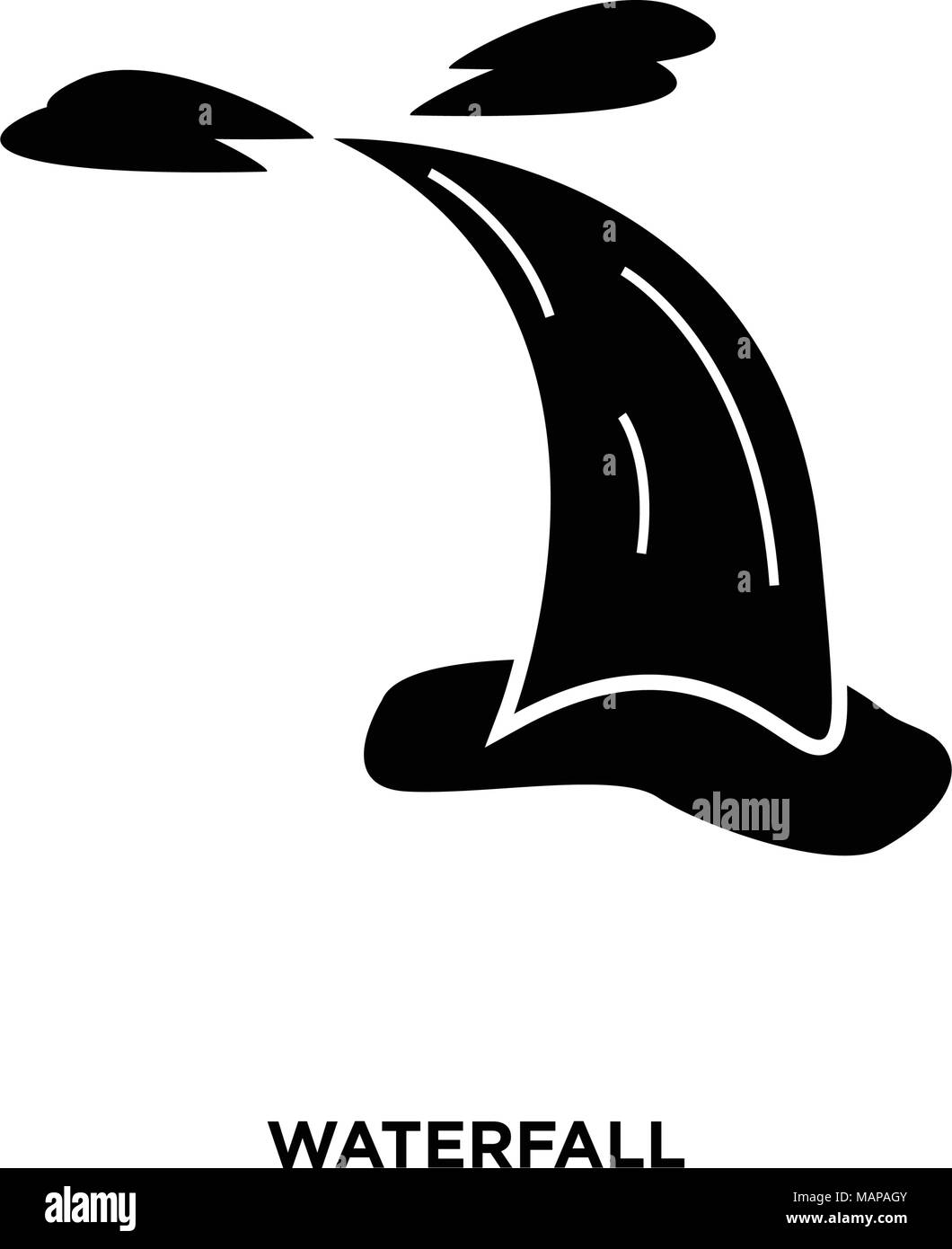 waterfall icon isolated on white background for your web, mobile and ...