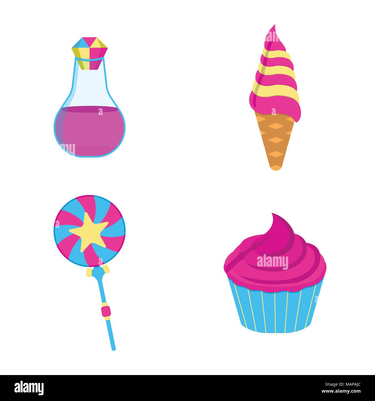 Happy birthday magic world Stock Vector Images - Alamy