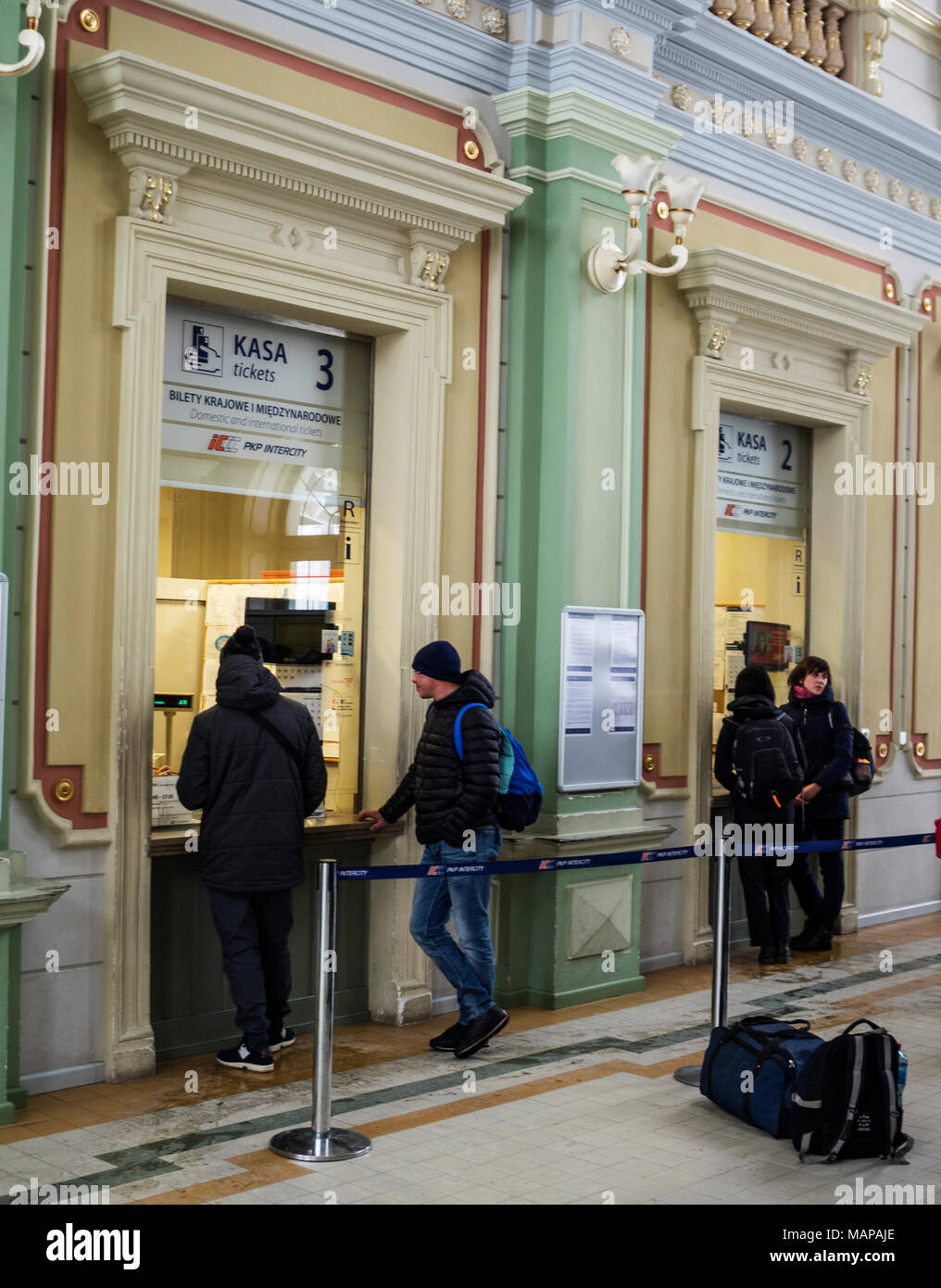 Cash Desk of Przemysl Railway Station Stock Photo - Alamy