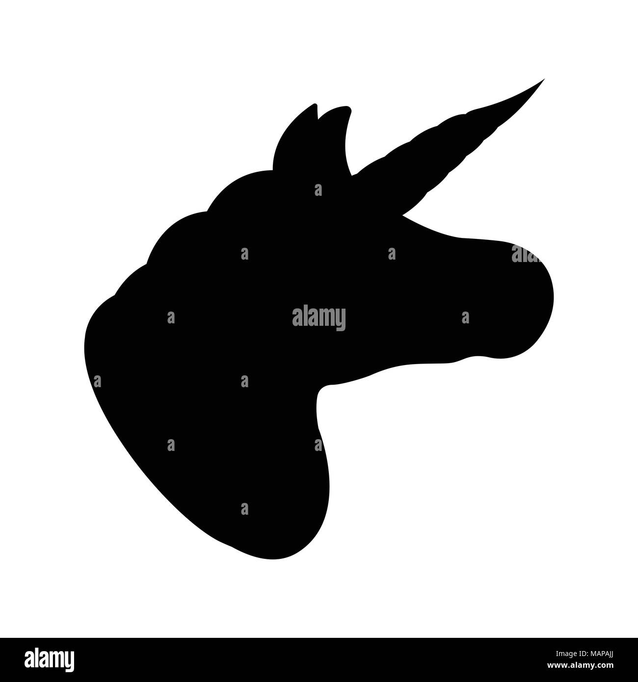 Unicorn icon. Fantasy World of the Unicorn. Black and Simple style ...