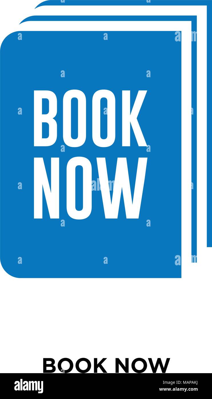 book now icon isolated on white background for your web, mobile and app ...