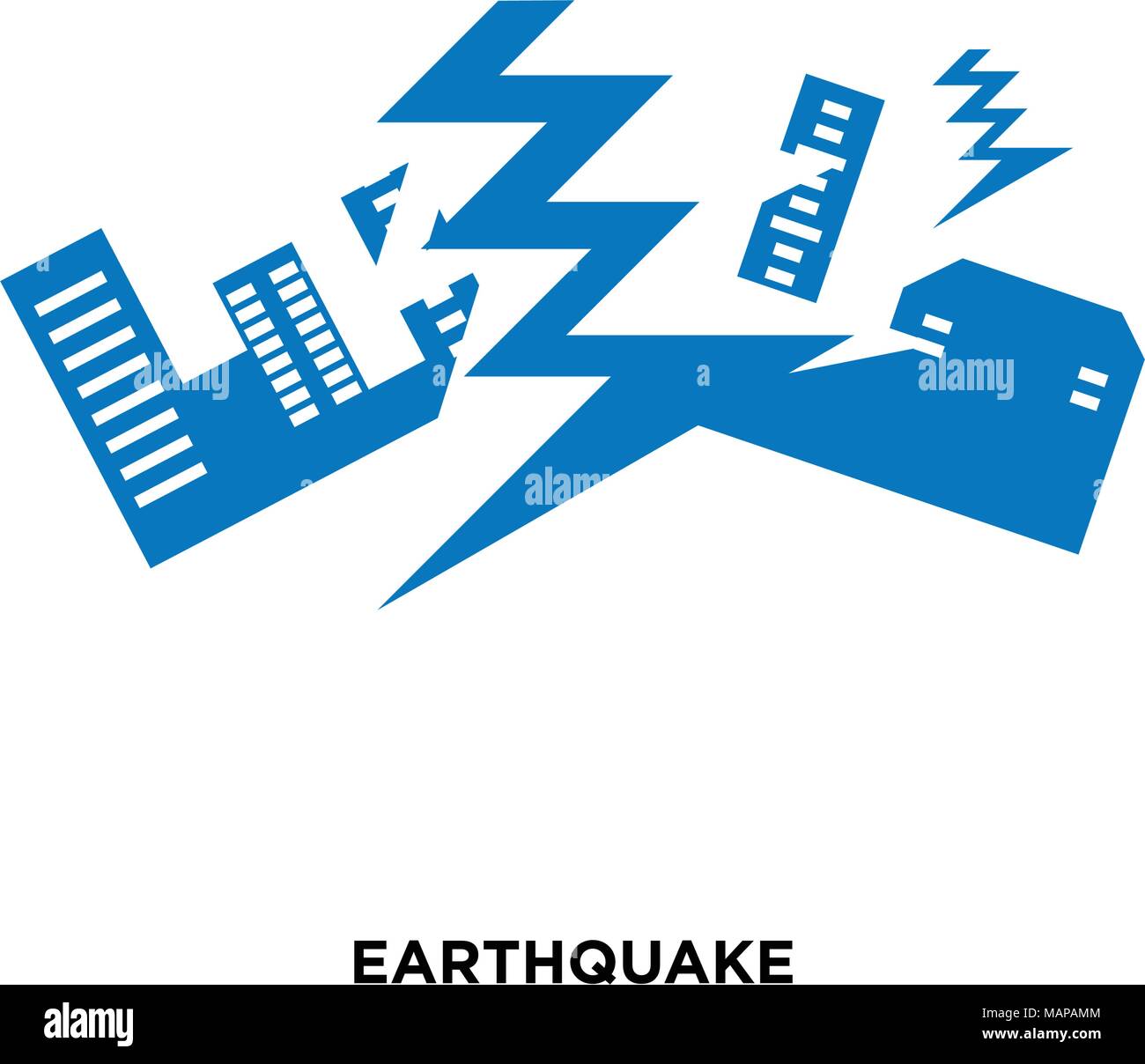 earthquake icon isolated on white background for your web, mobile and ...