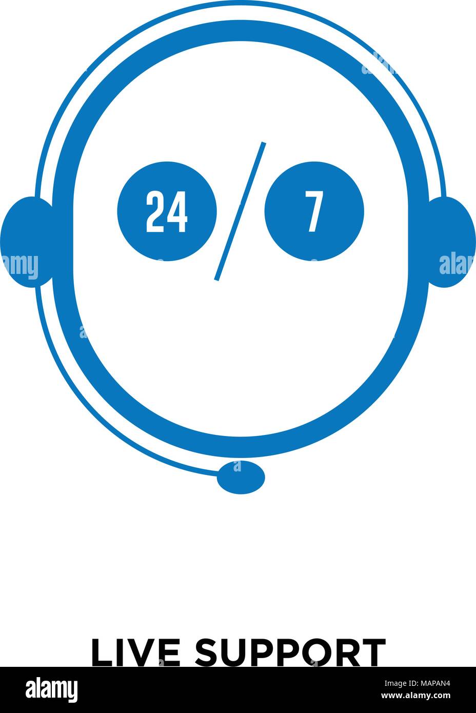 live support icon isolated on white background for your web, mobile and ...