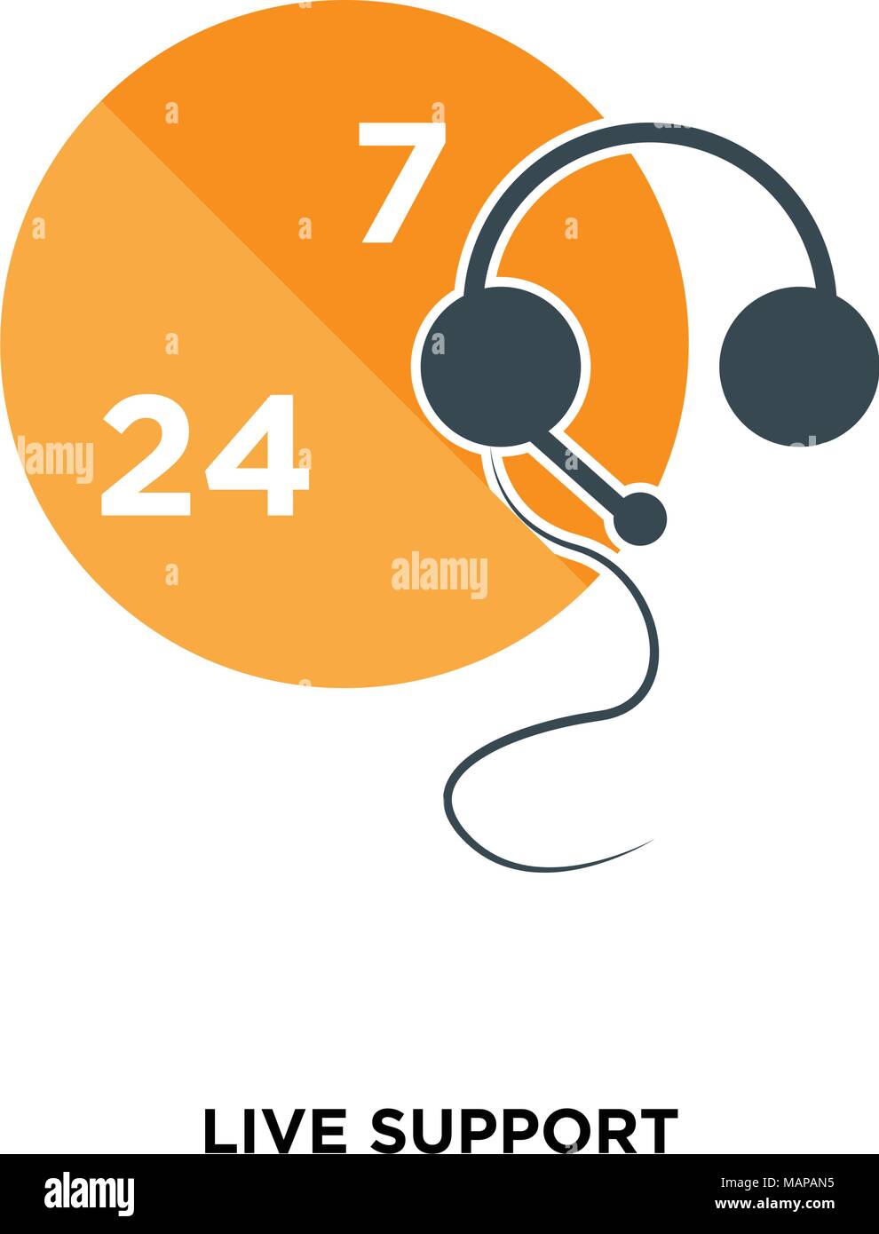 live support icon isolated on white background for your web, mobile and ...