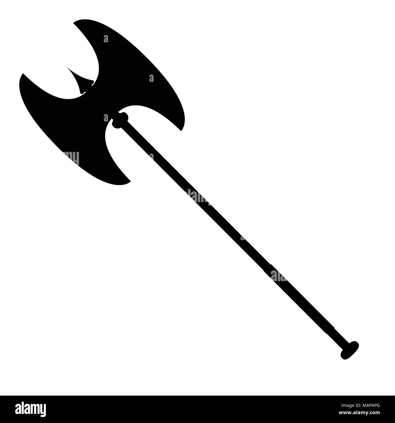 Axe icon. Label of fantasy and medieval weapon. Simple style. Vector ...