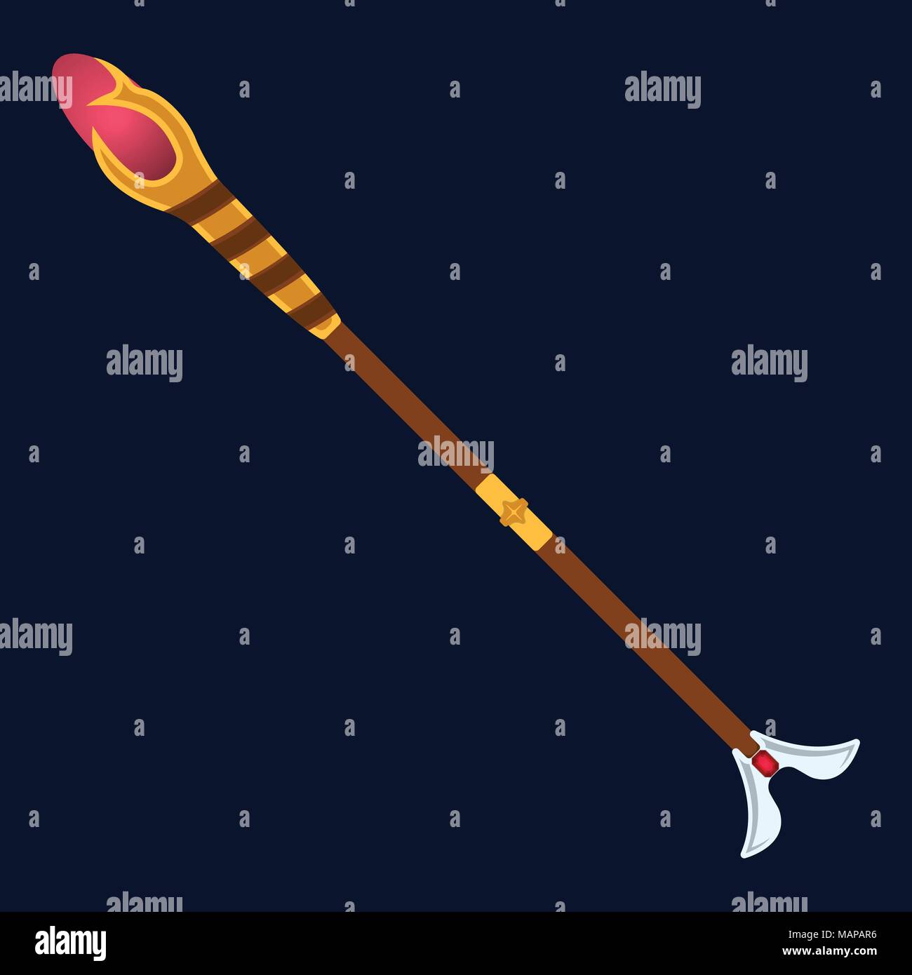 Medieval staff fight Stock Vector Images - Alamy