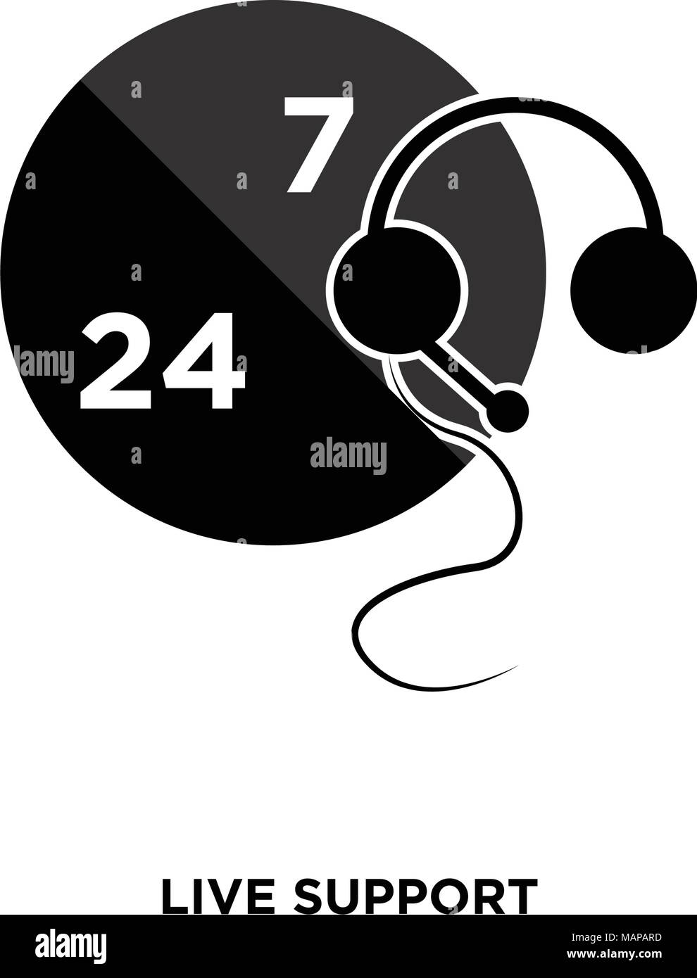 live support icon isolated on white background for your web, mobile and ...