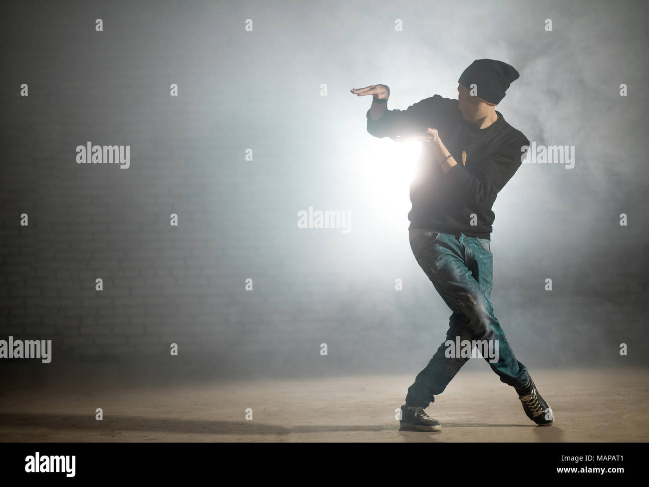 young man making pantomime show in the street Stock Photo - Alamy