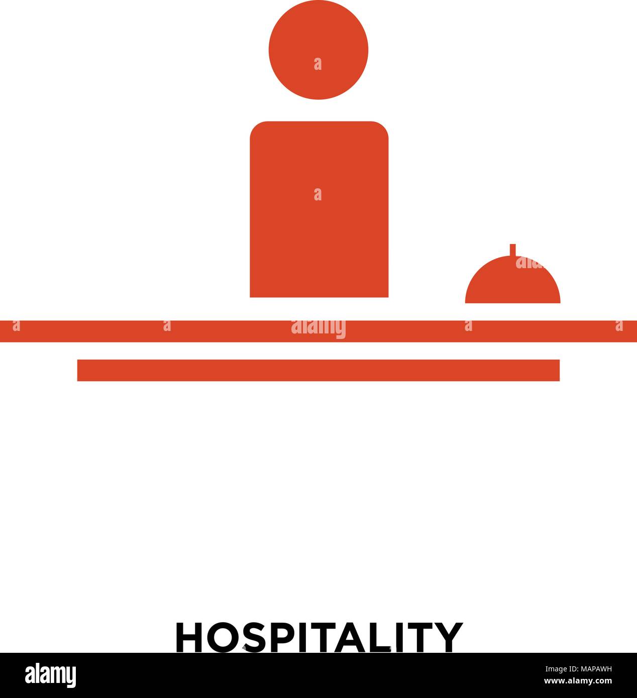 hospitality icon isolated on white background for your web, mobile and ...