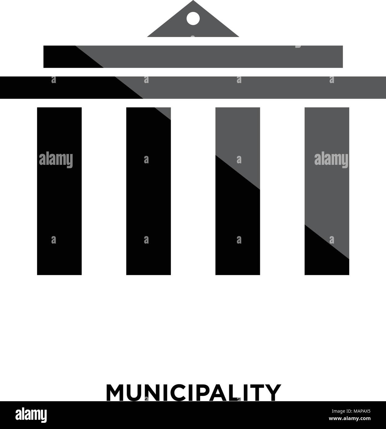 municipality icon isolated on white background for your web, mobile and ...