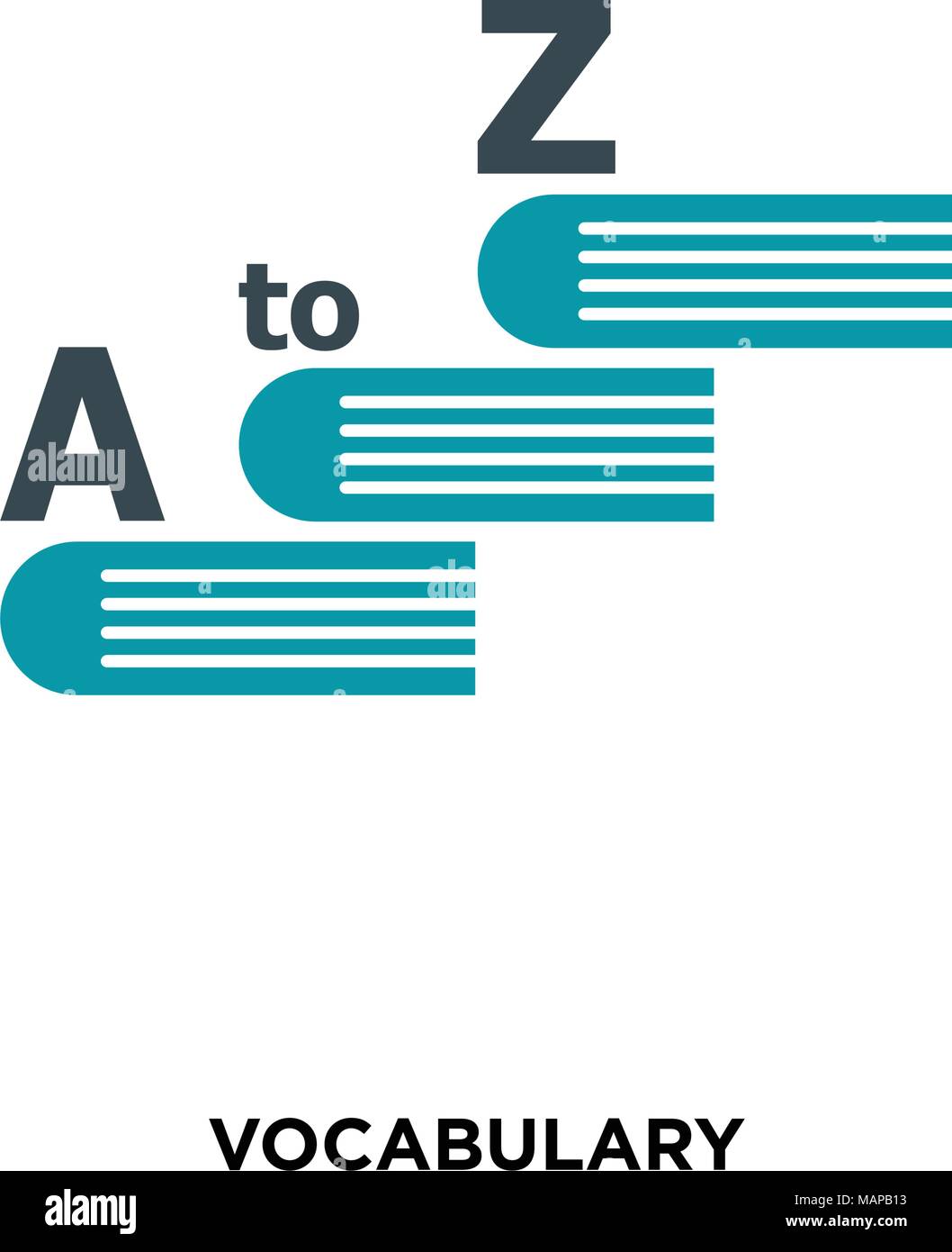 vocabulary icon isolated on white background for your web, mobile and ...