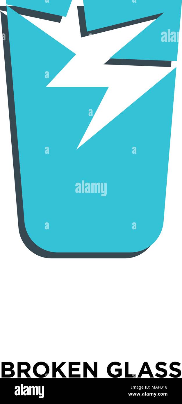 broken glass icon isolated on white background for your web, mobile and ...