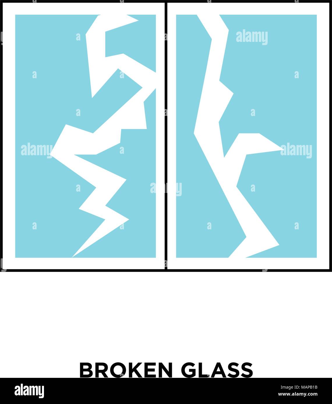 broken glass icon isolated on white background for your web, mobile and ...