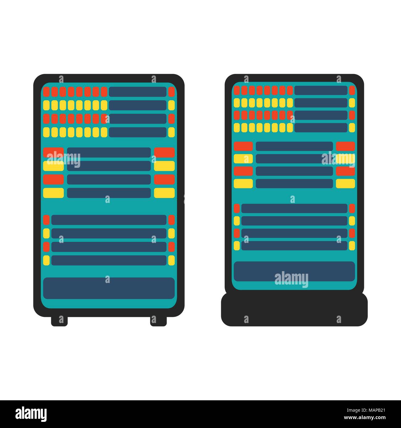 Database server icon. Flat Vector illustration on white background ...
