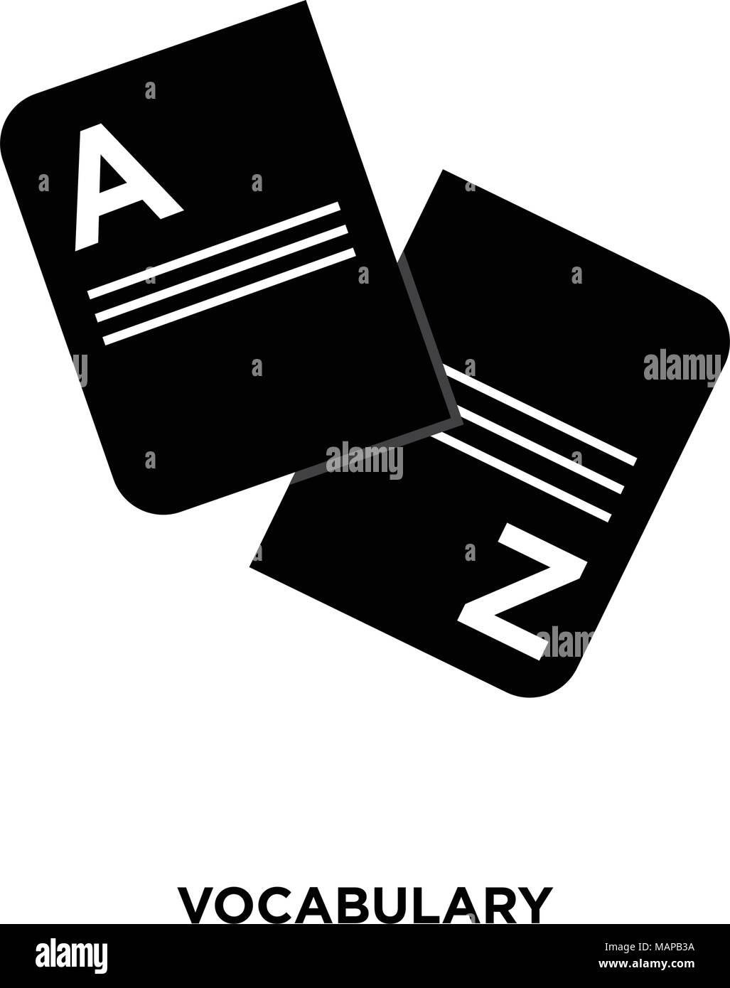 vocabulary icon isolated on white background for your web, mobile and ...