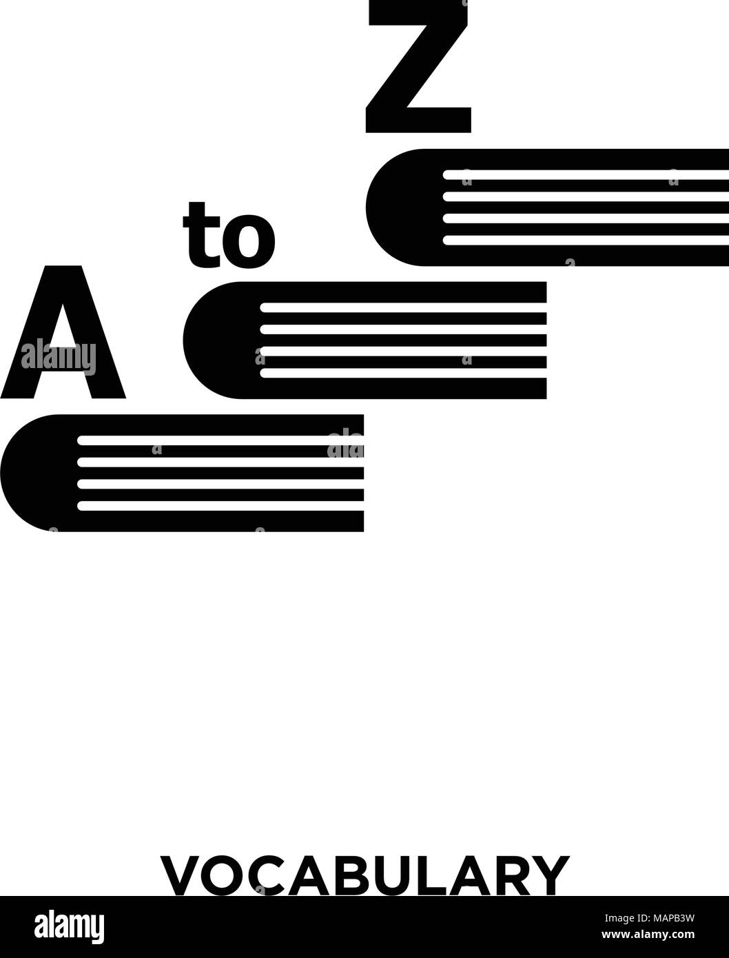 vocabulary icon isolated on white background for your web, mobile and ...