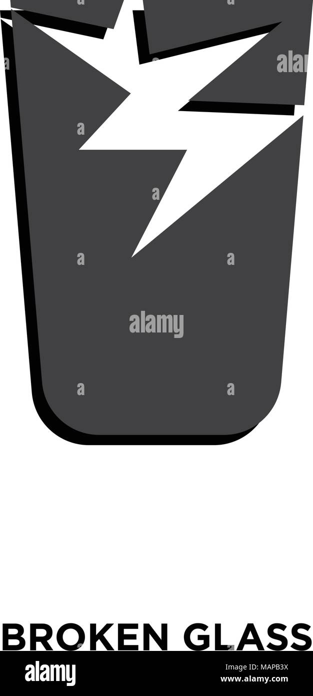 broken glass icon isolated on white background for your web, mobile and ...