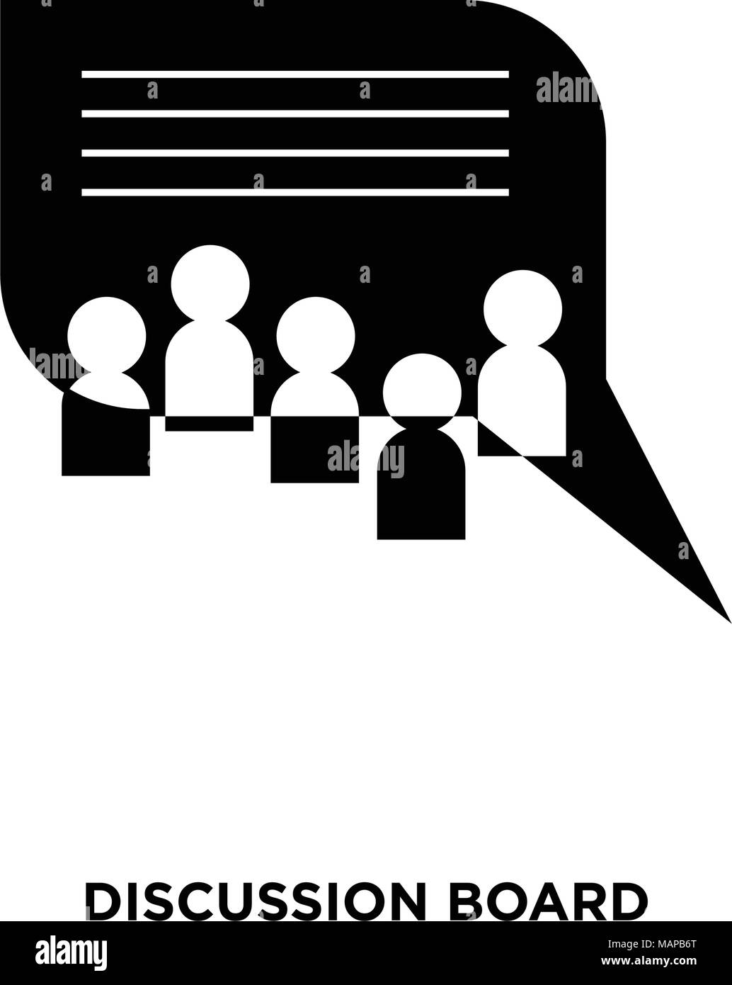 discussion board icon isolated on white background for your web, mobile ...