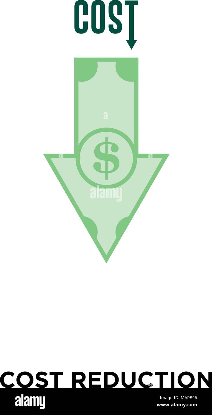cost reduction icon isolated on white background for your web, mobile ...